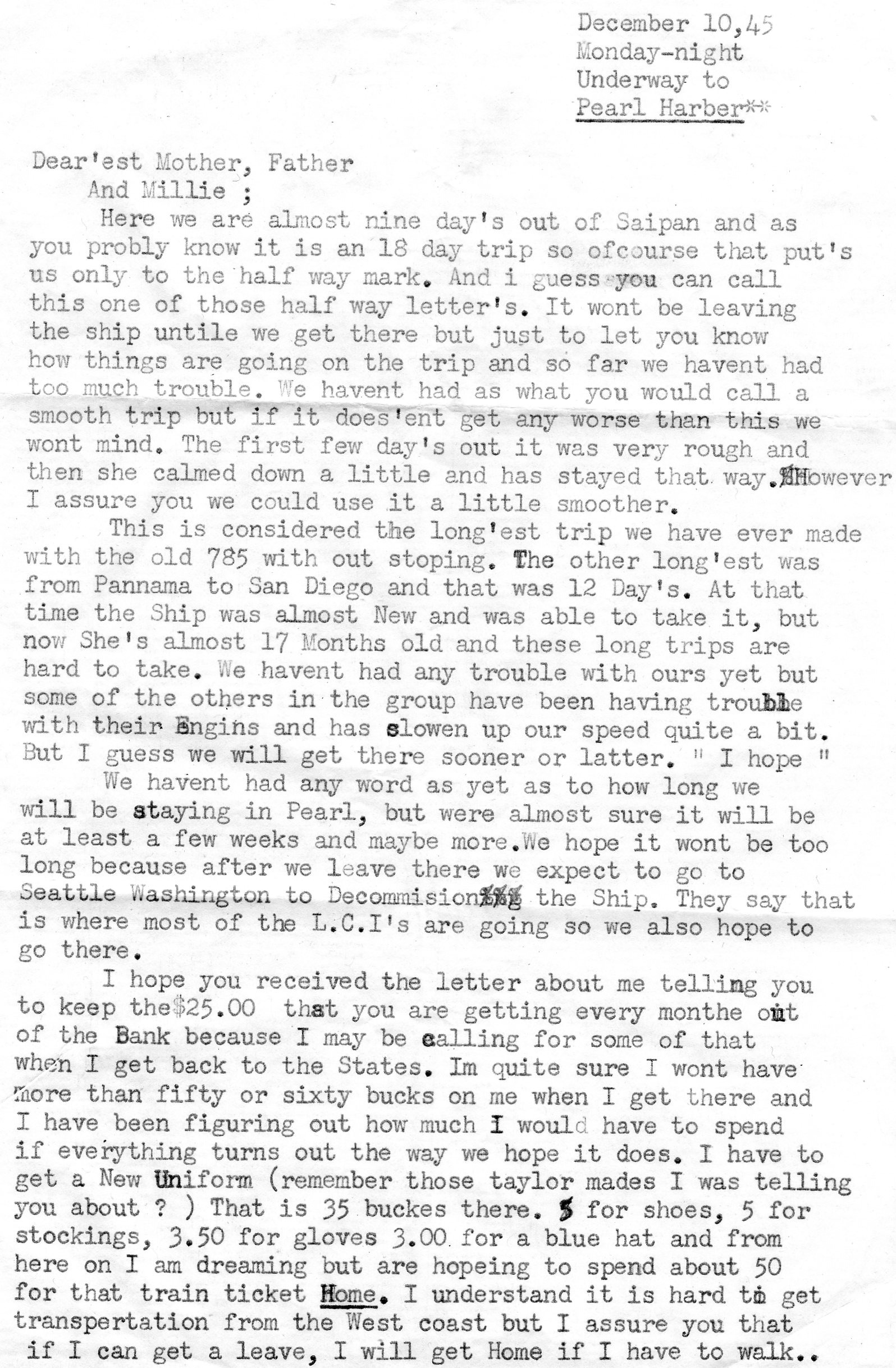 Letter Home | Coopersville Area Historical Society