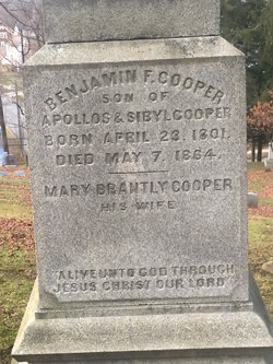 B.F. Cooper Gravestone | Coopersville Area Historical Society