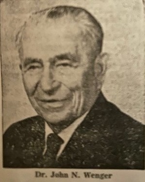 Dr. Wenger | Coopersville Area Historical Society