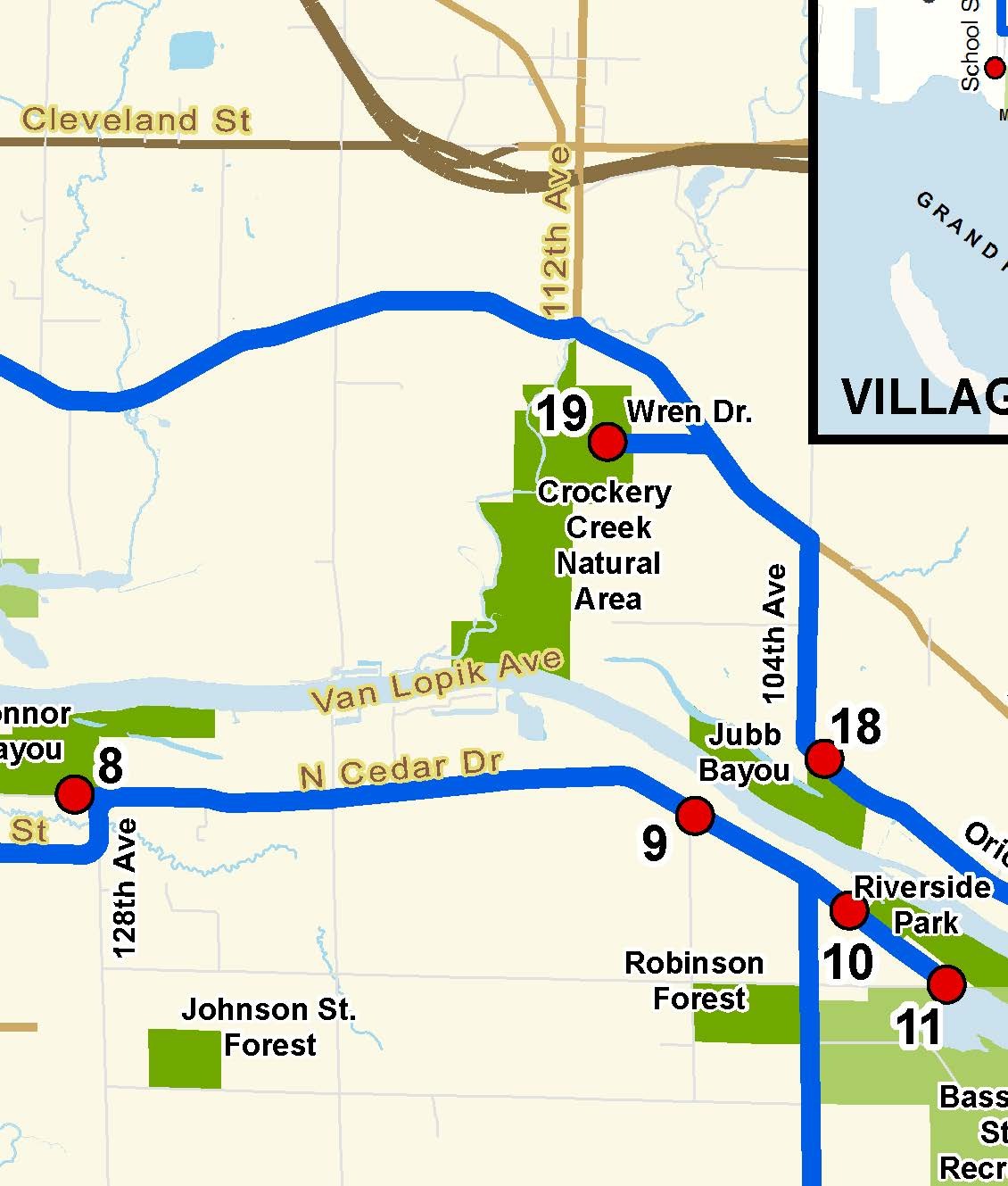 Map of Crockery Creek Natural Area | Coopersville Area Historical Society