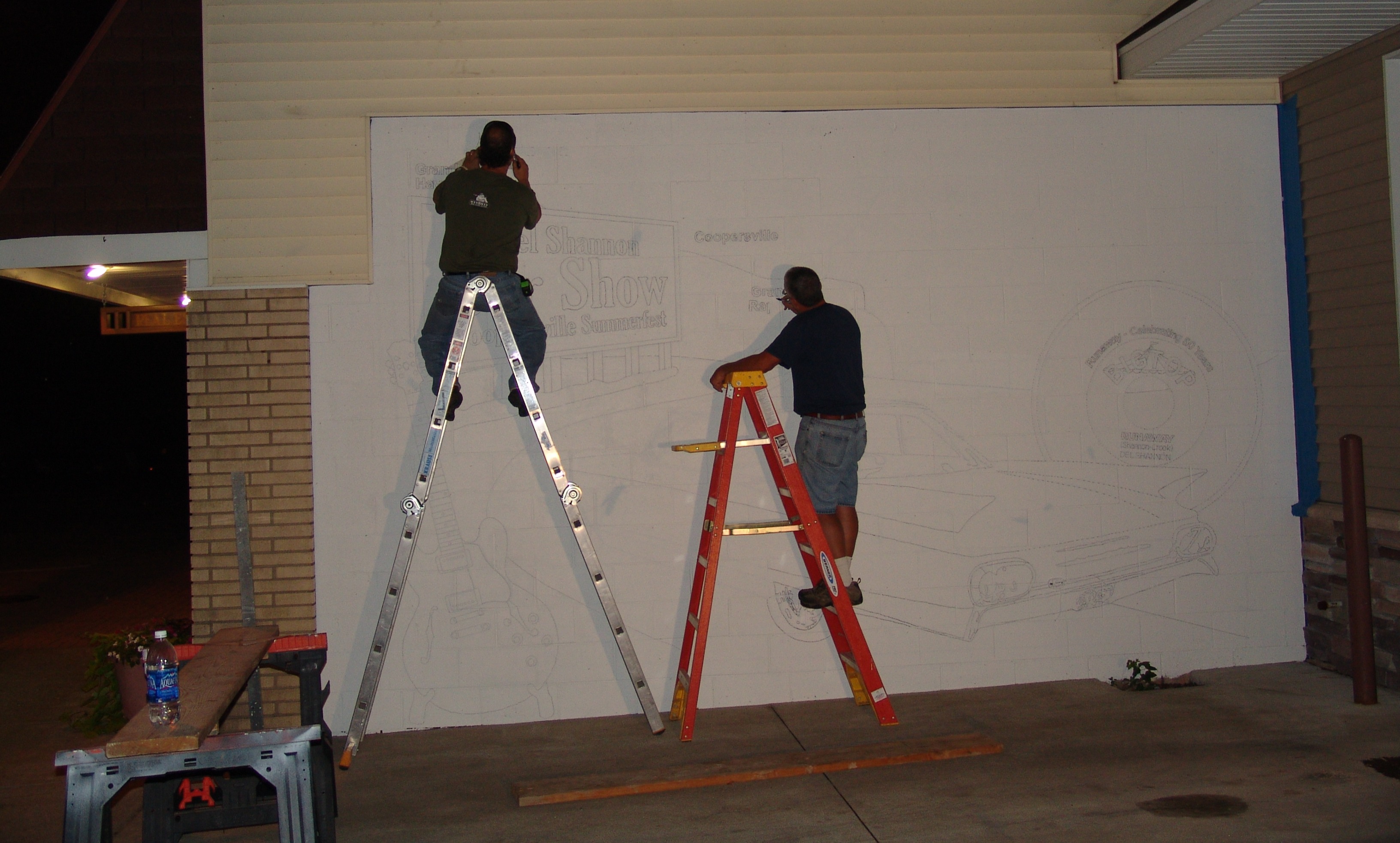 Mural - projected on wall | Coopersville Area Historical Society