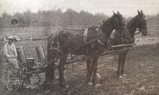 Farmer planting in early 1880s | Coopersville Area Historical Society
